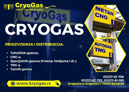 TNG, CNG, metan pumpe, tehnički i energetski gasovi CryoGas - Poslovne ...